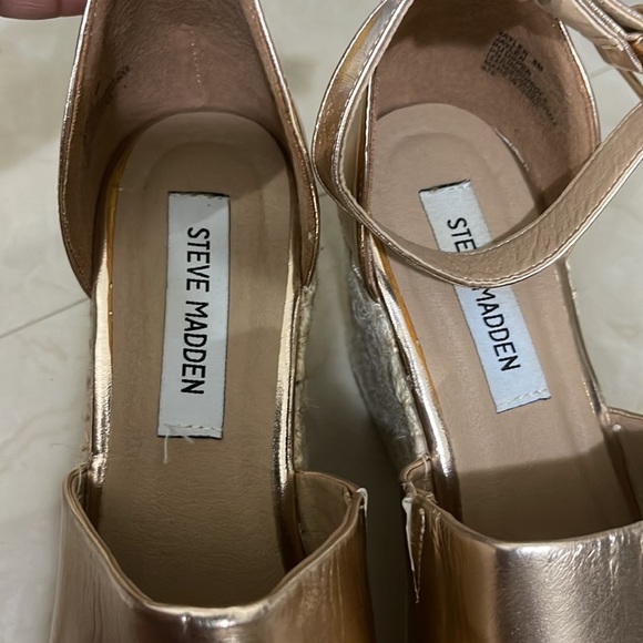 Steve Madden | Shoes | Steve Madden Rose Gold Espadrillesplatform ...
